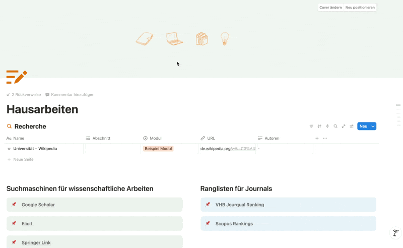 Study System - Dein Notion System fürs Studium